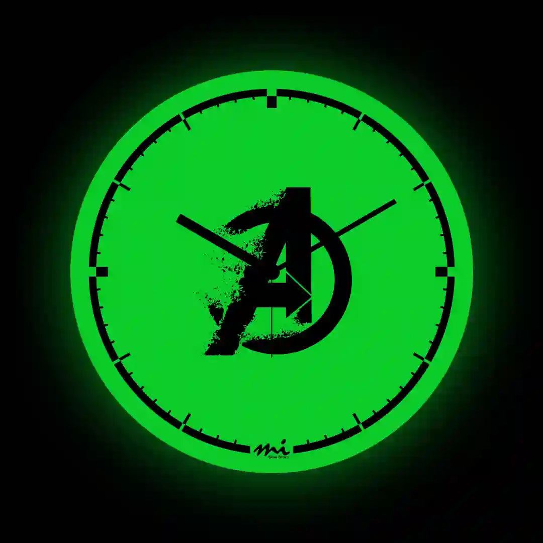 Mi Glow Store Glow in The Dark Wall Clock | Made for Marvel Avengers ...