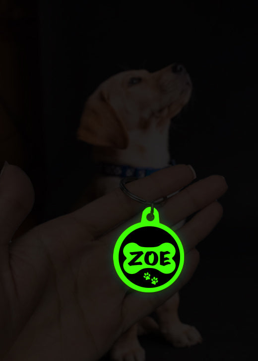 Zoe | Dog Tag | Glow in Dark – Mi Glow Store