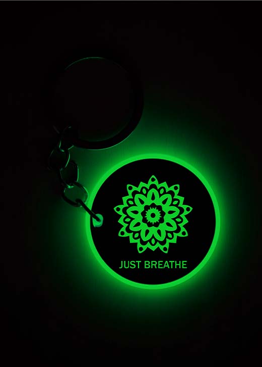 Just Breathe | Keychain | Glow in Dark – Mi Glow Store