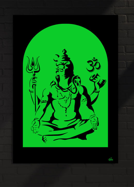 MAHADEV | POSTER | GLOW IN DARK – Mi Glow Store