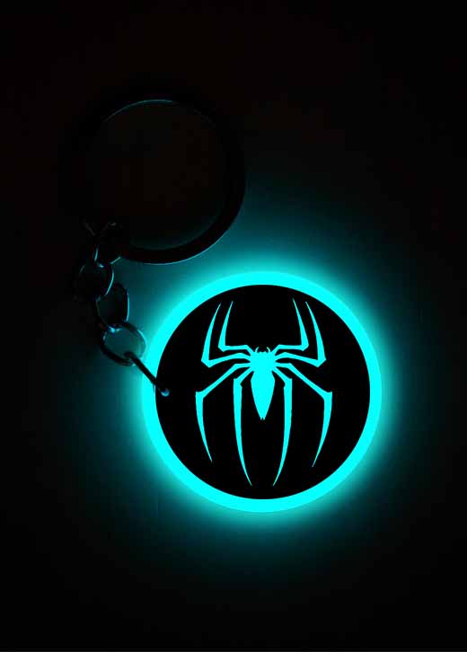 Spiderman (Logo) | Keychain | Glow in Dark – Mi Glow Store